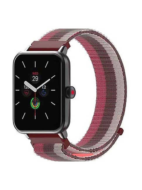 Buy Noise 22 mm Classic Nylon Smartwatch Strap (Light Berry) Online At ...