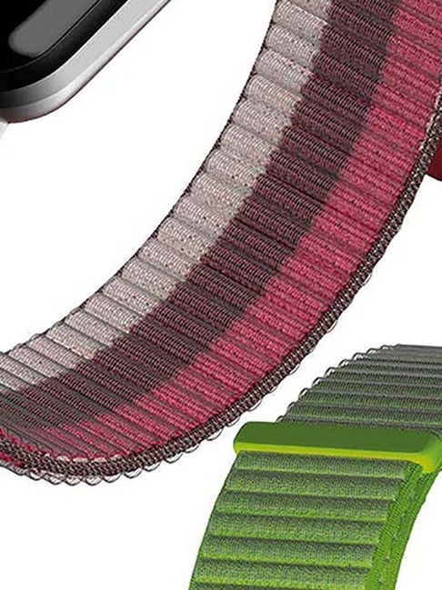 Buy Noise 22 mm Classic Nylon Smartwatch Strap (Light Berry) Online At ...