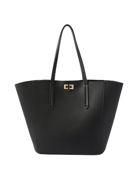 Buy Accessorize London Kayla Black Medium Tote Handbag at Best Price ...