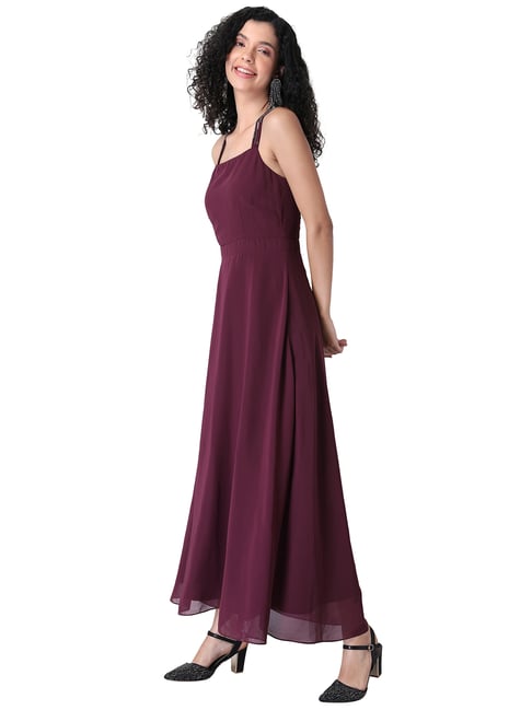 Buy FabAlley Maroon Maxi Dress for Women's Online @ Tata CLiQ
