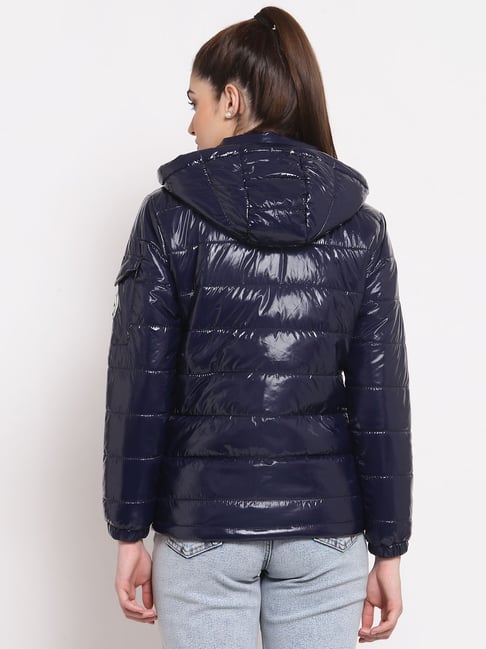 Buy Mode by Red Tape Navy Full Sleeves Hooded Jacket for Women's Online ...
