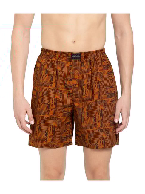 Buy Jockey Orange & Grey Printed Boxer Shorts (Pack Of 2) for Men ...