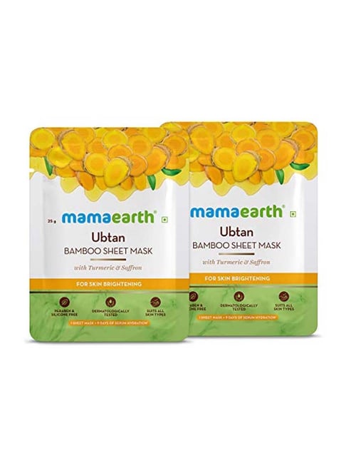 Mamaearth Ubtan Bamboo Sheet Mask With Turmeric Saffron