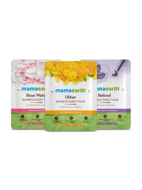 Mamaearth Ubtan Bamboo Sheet Mask With Turmeric Saffron