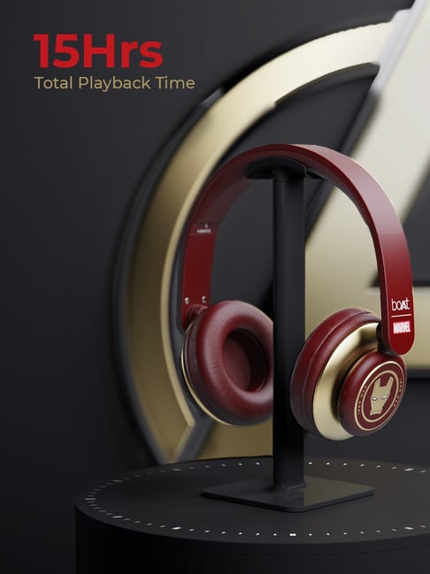 Buy boAt Rockerz 450 T Marvel Edition Headphone (Stark Red) Online At ...