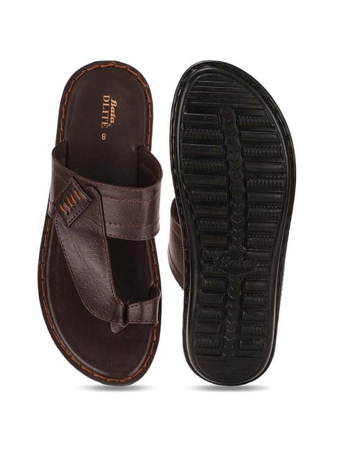 Bata Men Brown Sandals & Floaters