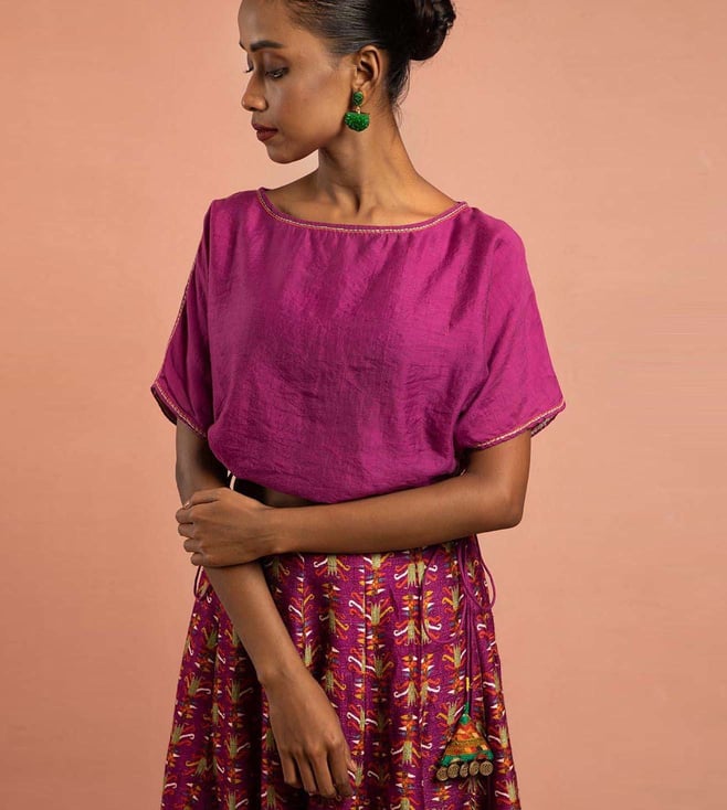 Buy Vajor Multicolored Byzantium Lehenga Set for Women Online @ Tata ...