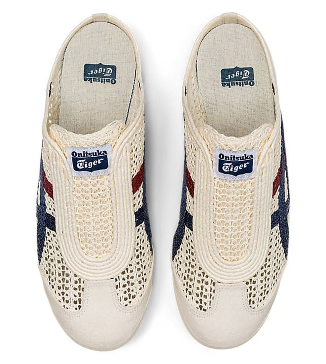 Buy Onitsuka Tiger Mexico 66 Sabot Cream & Mako Blue Mules Online ...