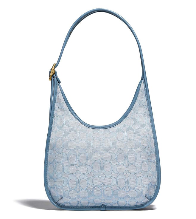 Buy Coach Marble Blue Azure Medium Jacquard Ergo Hobo Bag for Women ...