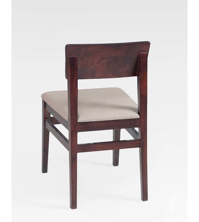 Buy Fabindia White & Brown Sheesham Nomad Dining Chair - Set of 1 at ...