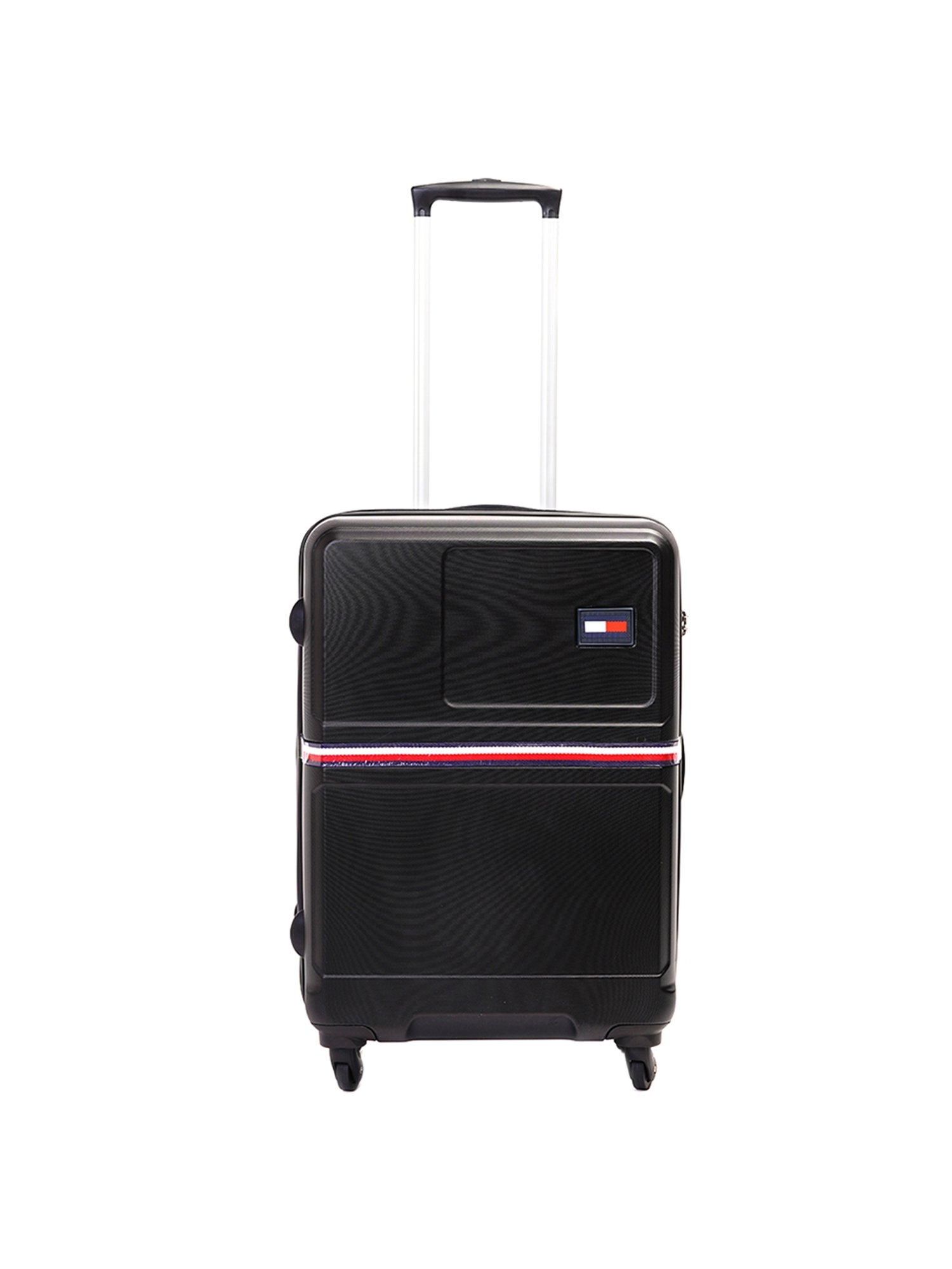 Tommy Hilfiger Marshall Black 4 Wheel Medium Hard Cabin Trolley - 47 cm