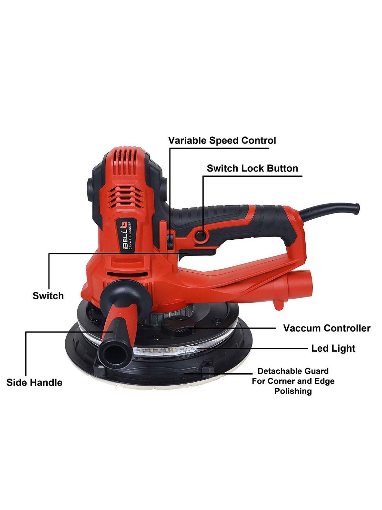 Buy iBELL Corded Electric Wall Sander with Vacuum and LED Online At Best Price Tata CLiQ
