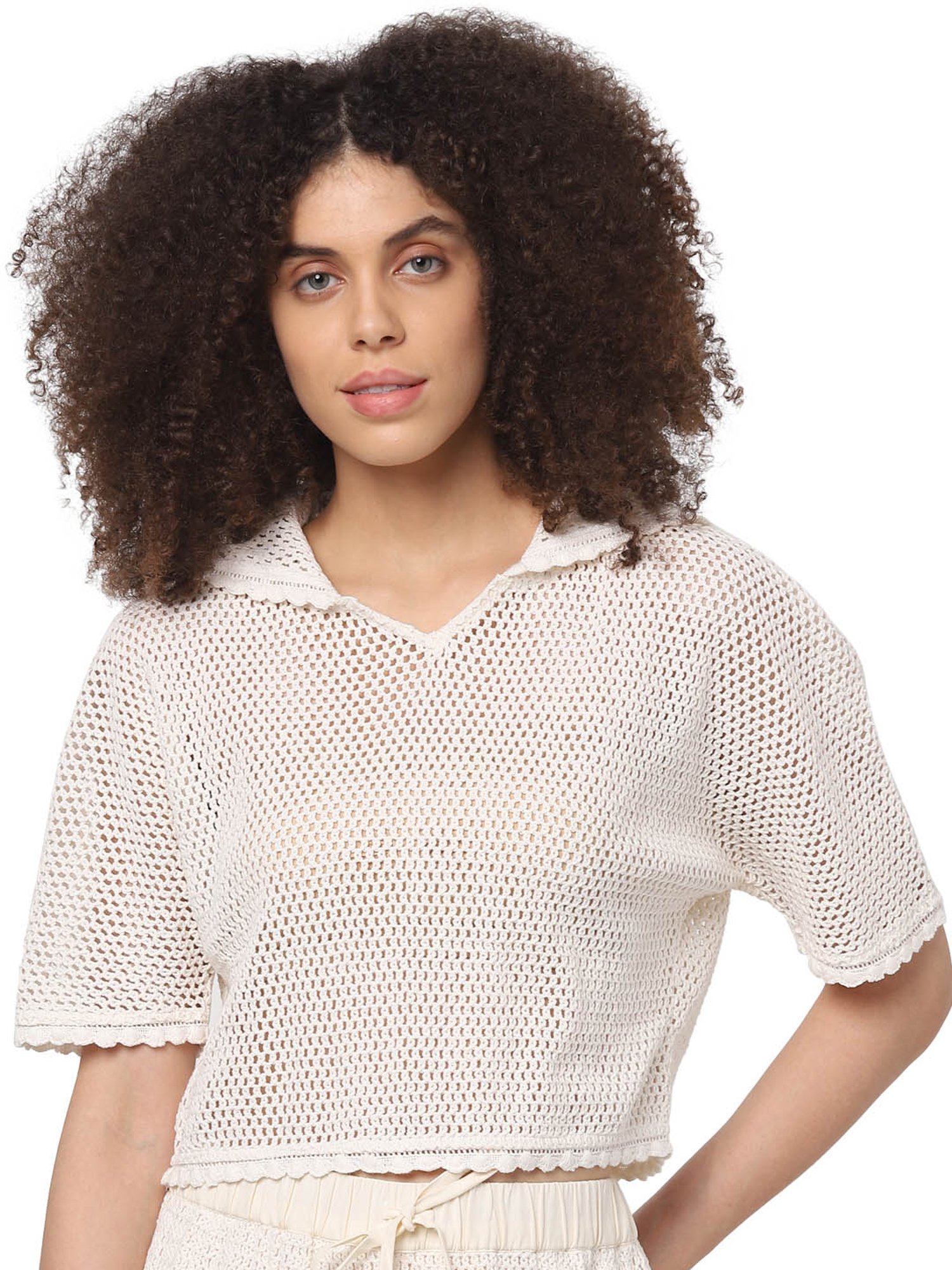 Buy Only Beige Crochet Top for Women's Online @ Tata CLiQ