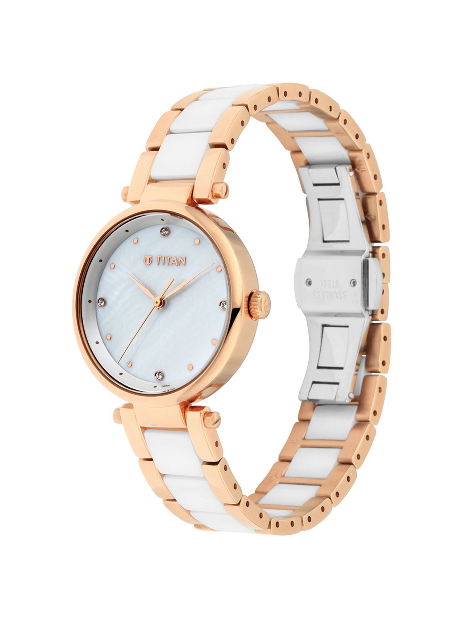 Titan Women Ceramics Round White Watches | atelier-yuwa.ciao.jp