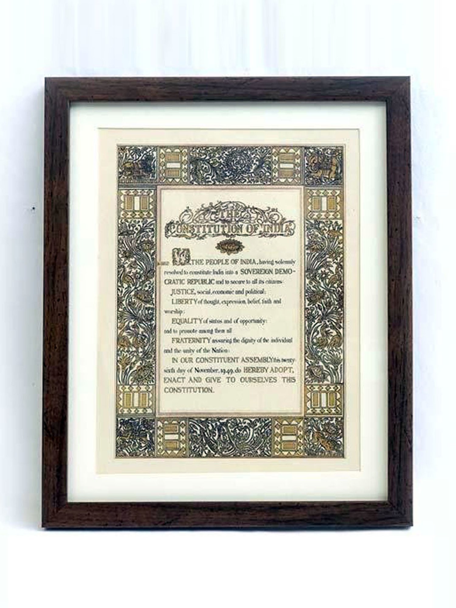 Original Preamble Of Indian Constitution PREAMBLE OF INDIAN