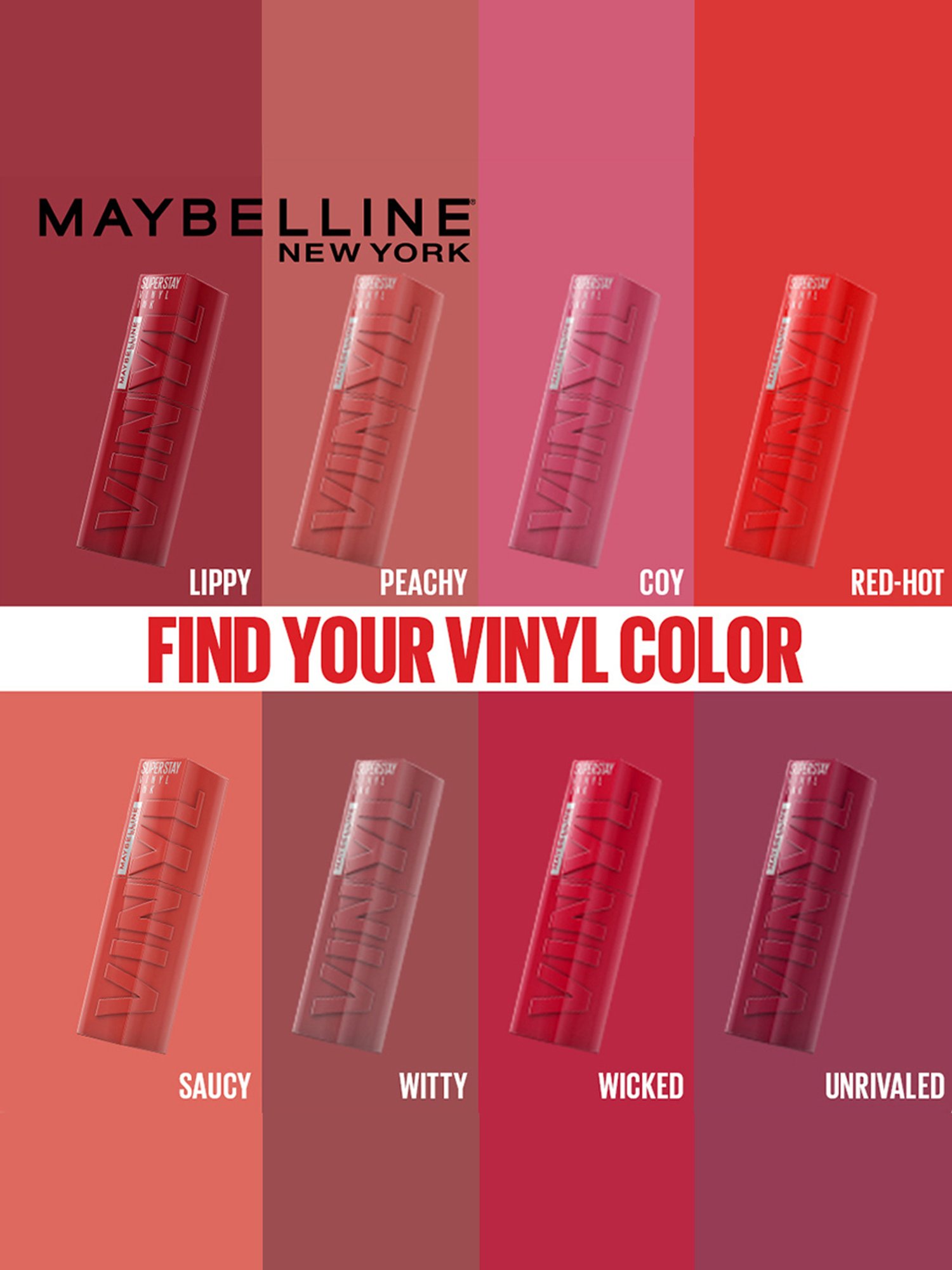Maybelline New York Superstay Vinyl Ink Liquid Lipstick - Saucy,4.2ML