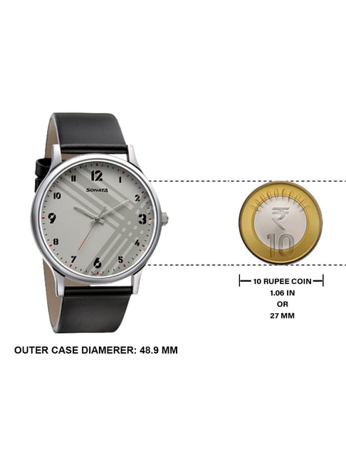Buy Sonata 77105SL01 Smart Plaid Analog Watch for Men at Best Price ...