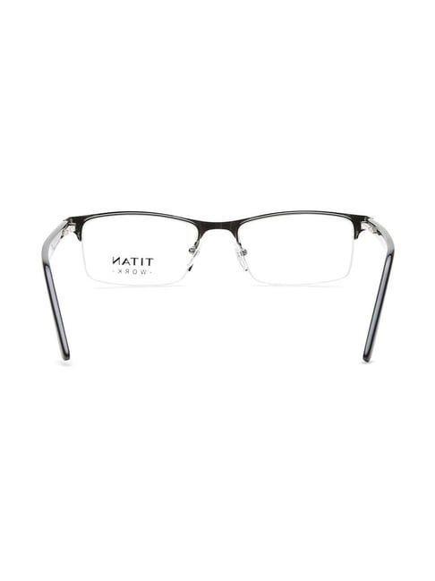 Buy Titan TW1132MHM1 Silver Half Rim Rectangular Frame For Men At Best ...