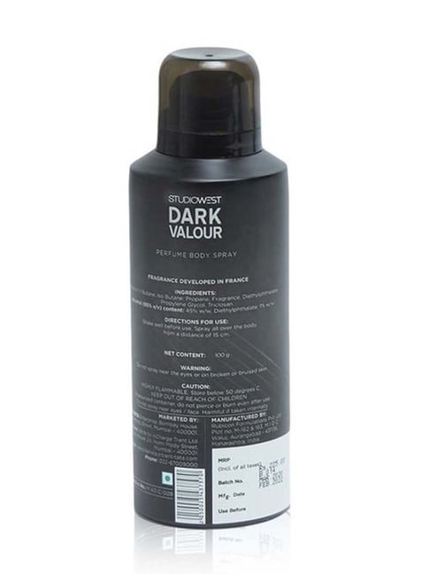 Buy Studiowest by Westside Dark Valour Perfume Deodorant for Men Online ...