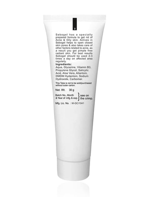 Buy Sebogel Salicylic Acid & Nicotinamide Gel Online At Best Price Tata ...