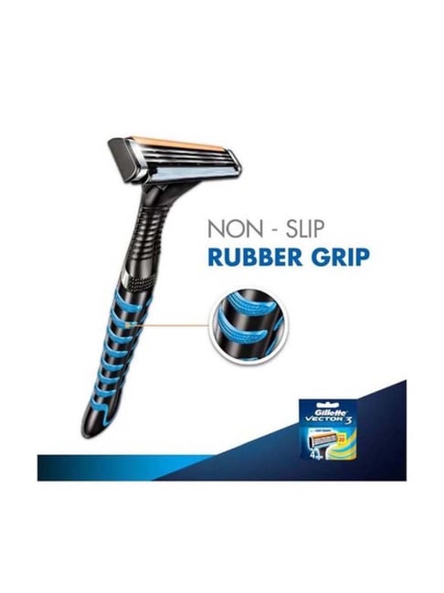 Buy Gillette Vector 3 Razor Blades Cartridge Pack of 4 Online At Best ...