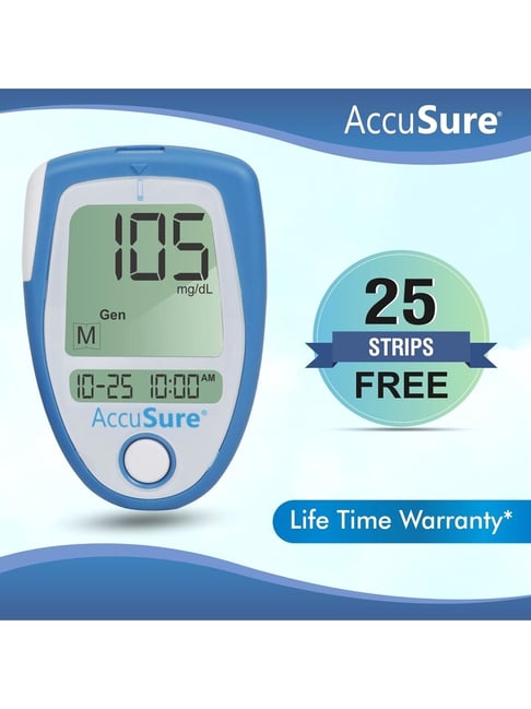 Buy AccuSure Blue Blood Glucose Monitor (Blue) Online At Best Price ...