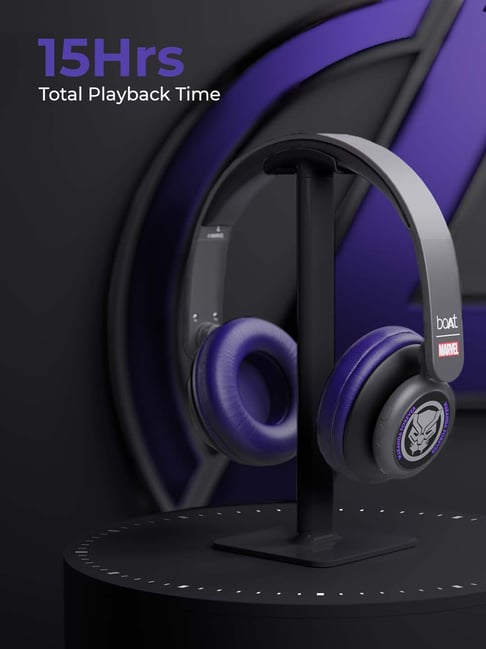 Buy boAt Rockerz 450 T Marvel Edition Headphone (King's Purple) Online ...