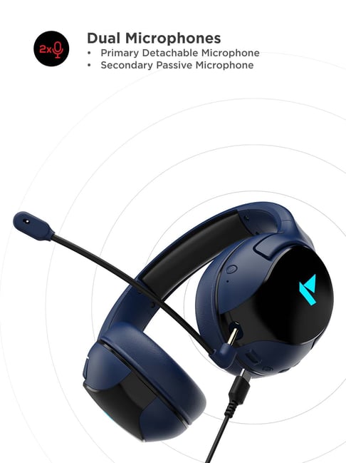 Buy boAt Immortal 1300 Bluetooth RBG Over Ear Gaming Headphone Online ...