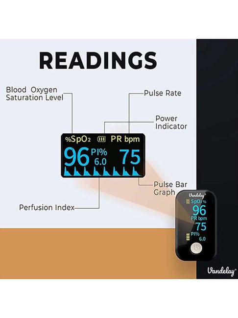 Buy Vandelay AOJ-70A Fingertip Pulse Oximeter (White) Online At Best ...