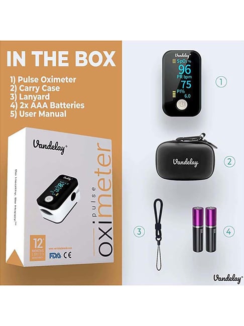 Buy Vandelay AOJ-70A Fingertip Pulse Oximeter (White) Online At Best ...