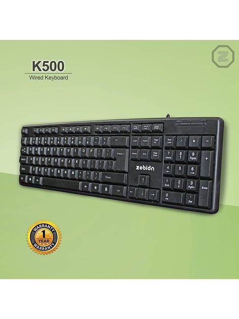 Buy Zebion K500 Wired USB Keyboard (Black) Online At Best Price @ Tata CLiQ