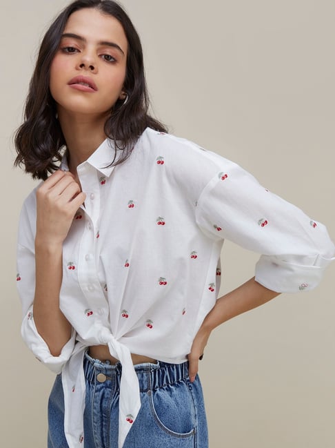 Buy Nuon By Westside White Cherry Printed Casual Shirt Online At Best buy-nuon-by-westside-white-cherry-printed-casual-shirt-online-at-best