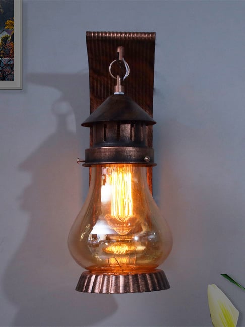 Buy Homesake Copper Metal Rustic Wall Light Fixtures Industrial Lamp at ...