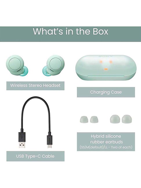 Buy Sony WF-C500 True Wireless Bluetooth Earbuds (Green) Online At Best ...