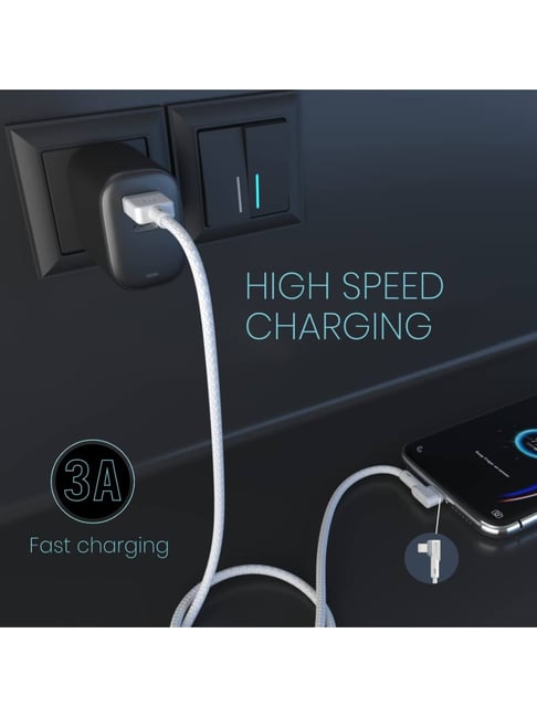 Buy Portronics Konnect 1.2M 8 Pin USB Cable (White) Online At Best ...