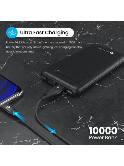 Buy Portronics Power Brick II 10000mAh Power Bank (Balck) Online At ...