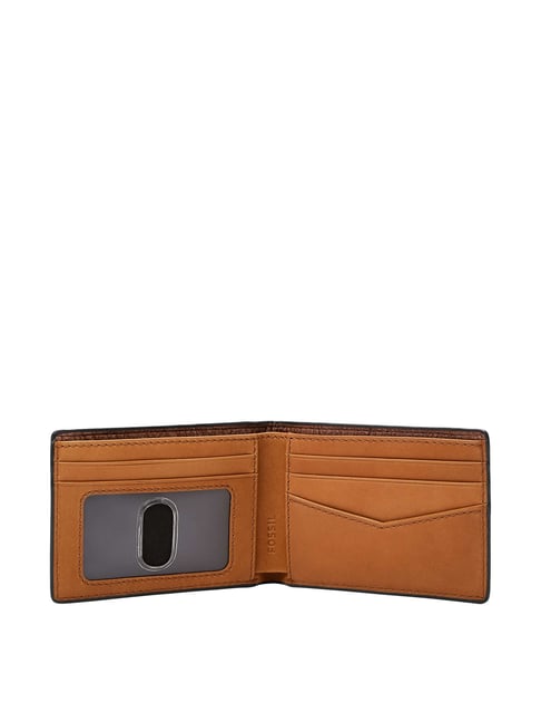 Buy Fossil Steven Brown Solid Bi-Fold Wallet for Men Online At Best ...