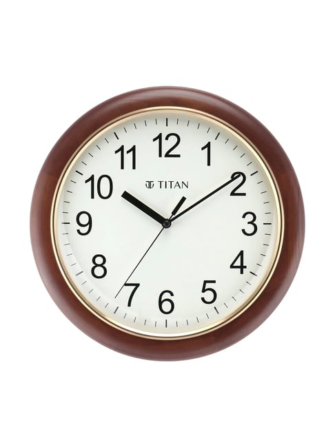 Buy Titan Classic White Wall Clock with Silent Sweep Technology at Best ...