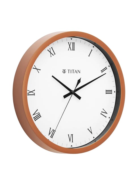 Buy Titan Contemporary White Wall Clock with Silent Sweep Technology at ...
