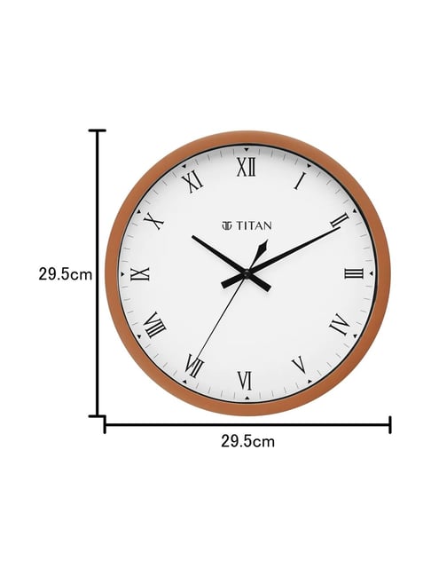 Buy Titan Contemporary White Wall Clock with Silent Sweep Technology at ...