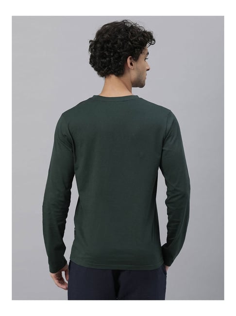 Buy Rare Rabbit Dark Green Slim Fit T-Shirt for Men Online @ Tata CLiQ