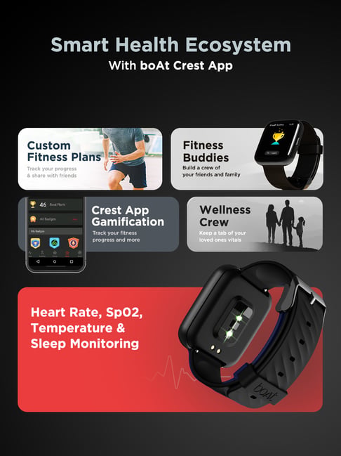 Buy boAt Wave Pro 47 T Smart Watch - Active Black Online At Best Price ...