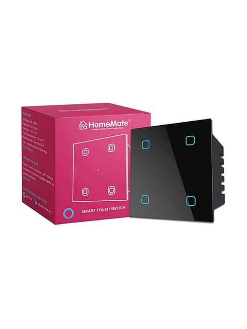 Buy HomeMate 4 Gang Smart Touch Switch Works with Google and Alexa ...