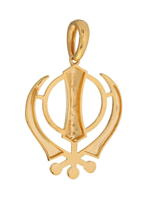 Buy CKC 22k Gold Sikh Symbol Pendant without Chain for Men Online At ...