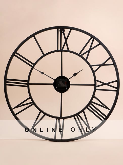 Buy Westside Home Contemporary Roman Numerals Wall Clock for Online ...