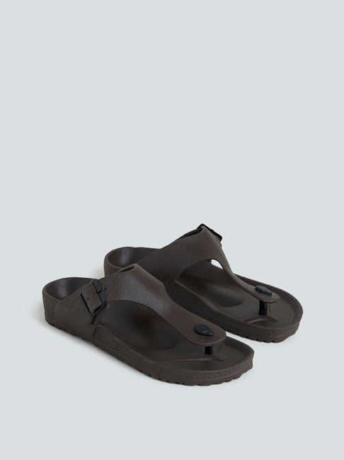 Buy SOLEPLAY by Westside Dark Brown Sandals for Online @ Tata CLiQ