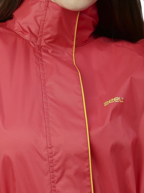 Zeel Red Regular Fit Rain Jacket-Zeel-Clothing-TATA CLIQ