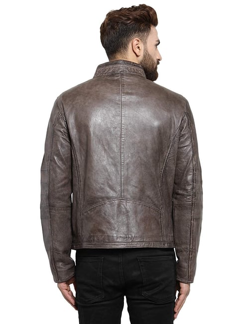 Teakwood Leathers Brown Jackets for Men