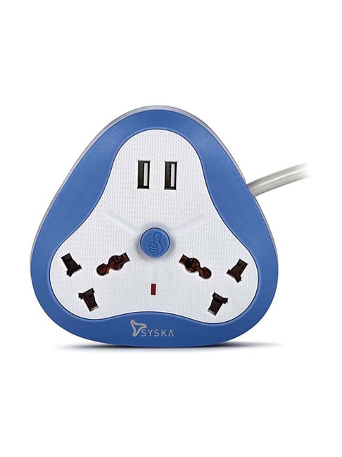 Buy Syska Tri Power EBU-2001 2 Way Power Strip Extension Board Online ...