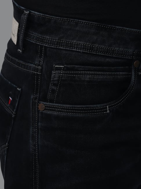 Buy Louis Philippe Jeans Black Cotton Slim Fit Jeans for Mens Online ...